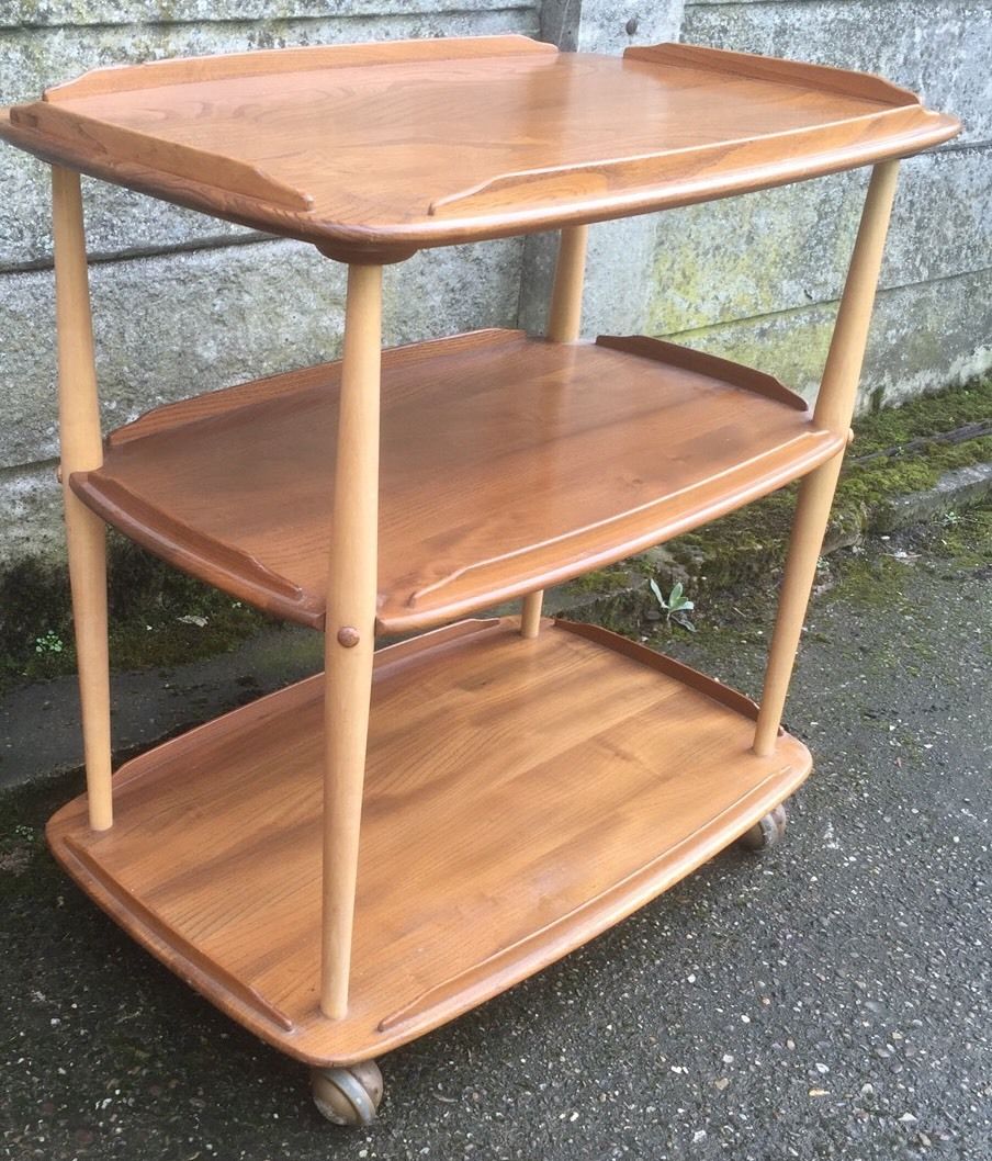 FINE RETRO ERCOL TROLLEY STAND DELIVERY AVAILABLE – Water Wheel Furnishings