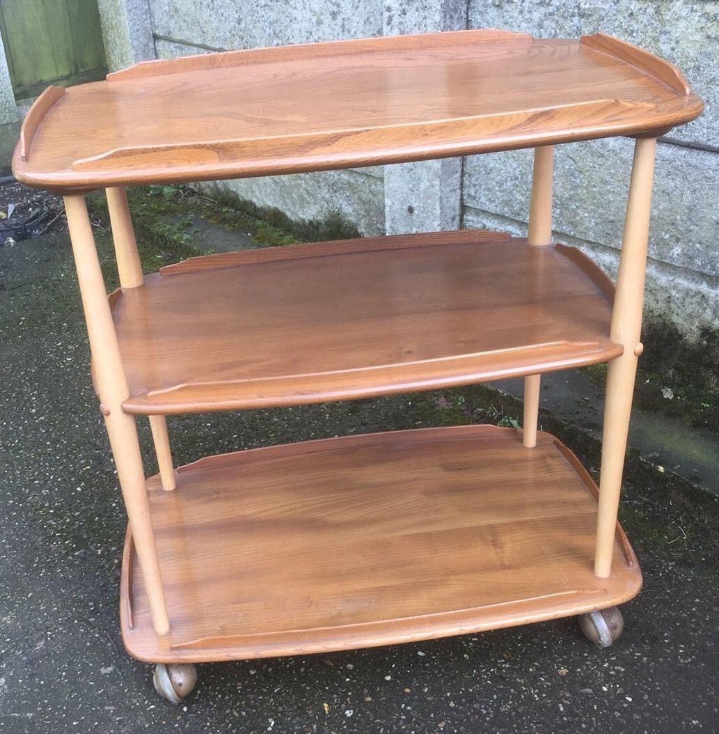 FINE RETRO ERCOL TROLLEY STAND DELIVERY AVAILABLE – Water Wheel Furnishings